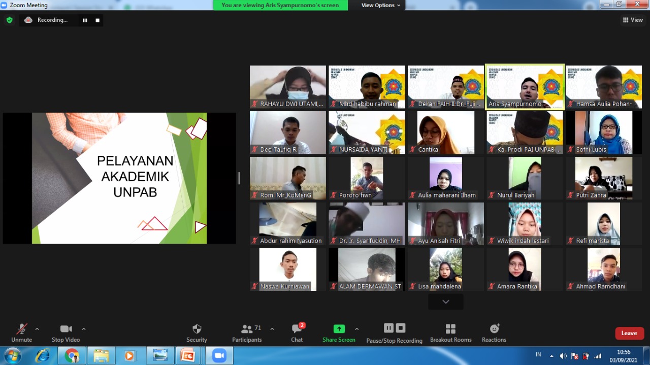 UNPAB | UNPAB Laksanakan Kegiatan SLAK "Sosialisasi Lingkungan Akademik ...